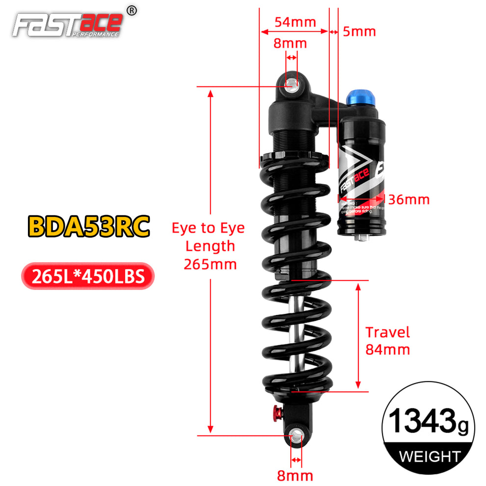 FASTACE BDA53RC Original Factory Downhill Rear Shock Absorber Suspensi