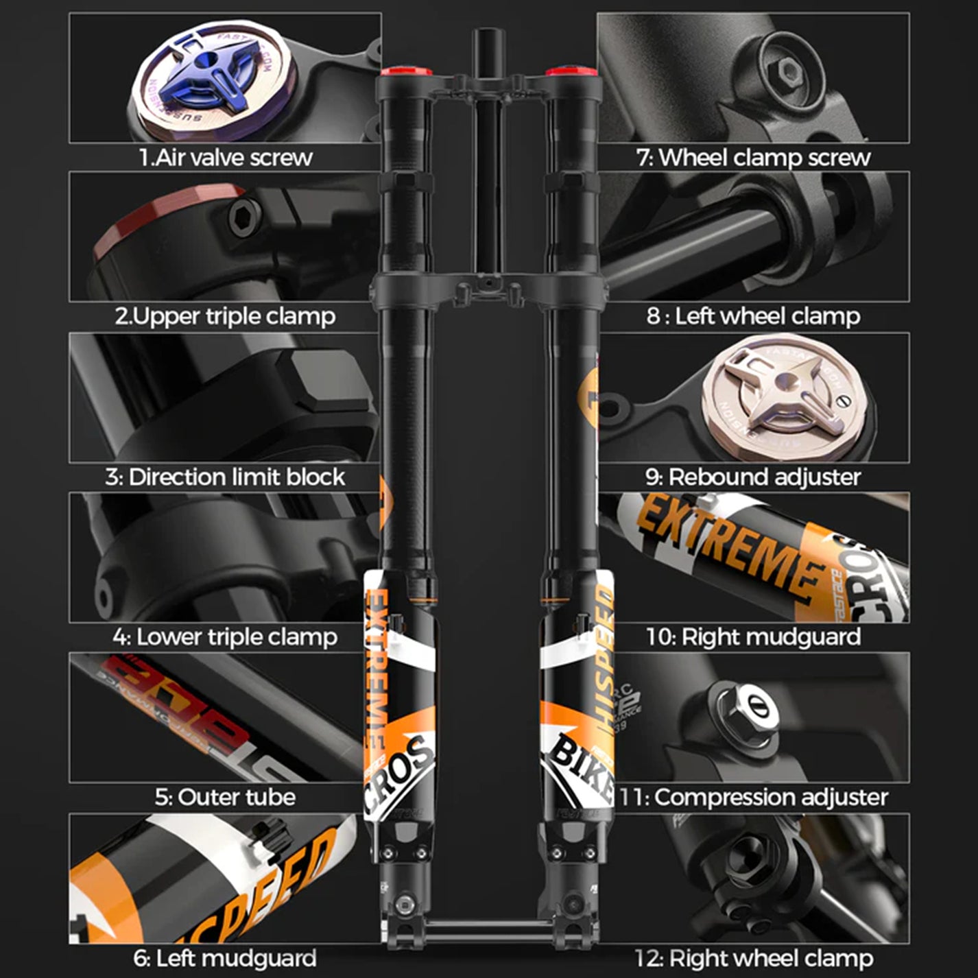 FASTACE ALX13RC 2.0 Original Factory Front Fork Suspension For Surron